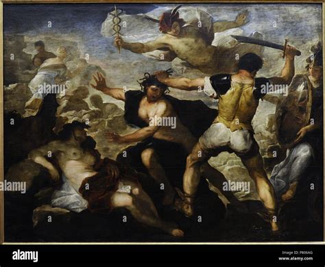 Luca Giordano Italian Painter Perseus Cutting Of Medusa S
