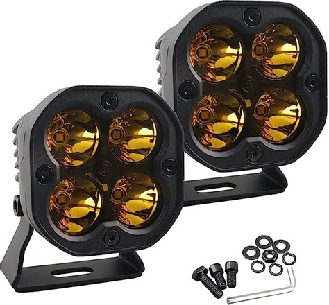 Amazon Chelhead 3インチ LED作業灯 40w イエロー LEDフォグランプ 広角ビーム IP67防水等級 取り付け角度
