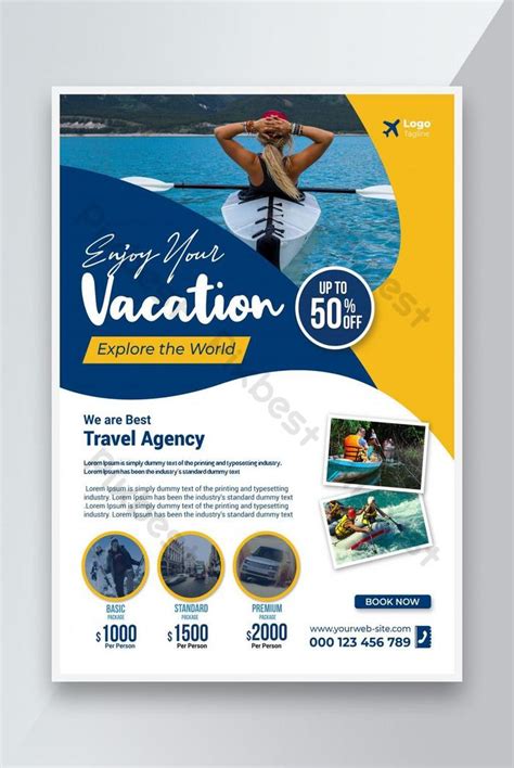 Travel Agency Flyer Or Tourism Flyer Poster Template Design PSD Free