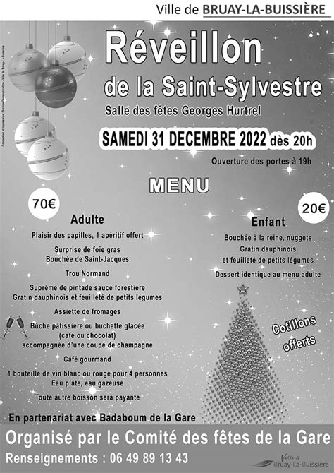 Réveillon de la Saint Sylvestre Ville de Bruay La Buissière