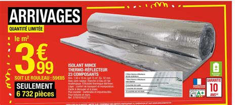 Offre Isolant Mince Thermo réflecteur 23 Composants chez Brico Depot