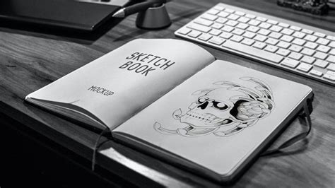 3 Free Sketchbook Mockup PSD Set PsFiles