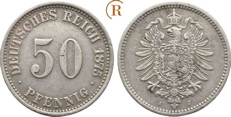 Kaiserreich 50 Pfennig 1875 J Ss MA Shops