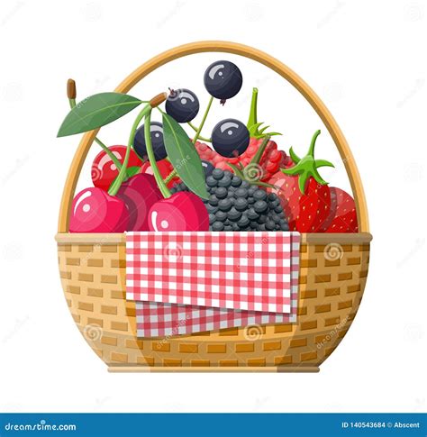 Cesta De Vime Do Piquenique Ilustrações Vetores E Clipart De Stock