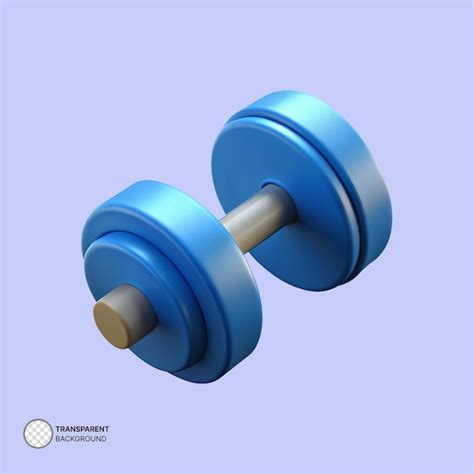Premium Psd Psd Dumbbell D Icon Illustration