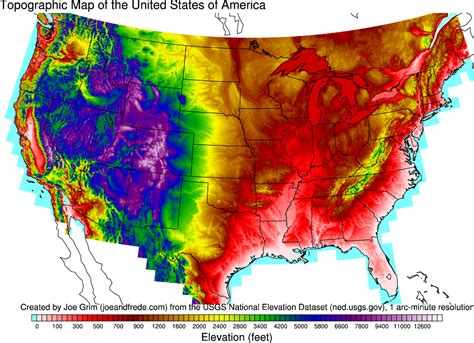 Topographic Map Of The United States Map Of The United States