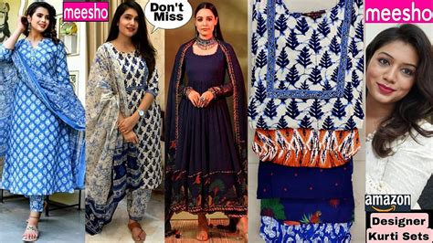 Meesho Kurti Kurta Set Haul Starting Rs 278 Amazon Kurti Set Haul