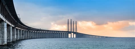 Le pont tunnel Øresundsbron qui relie la Suède et le Danemark sous l eau