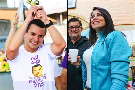 Con más del 50 de votos escrutados Luisa González y Daniel Noboa van