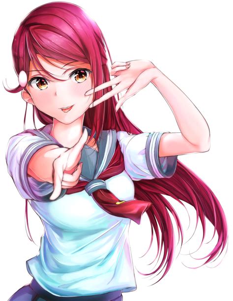 Fondos de pantalla dibujo ilustración pelirrojo pelo largo Anime