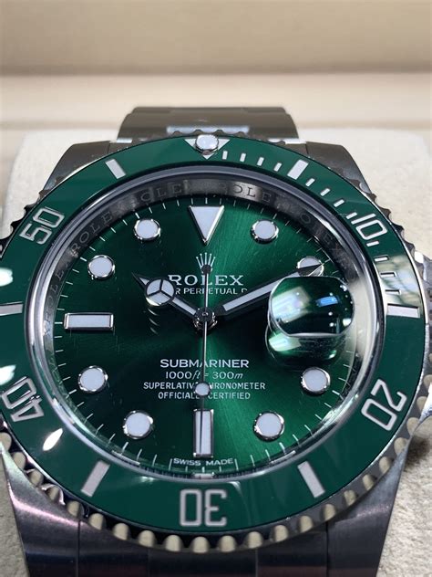 ROLEX HULK SUBMARINER GREEN DIAL AND BEZEL 116610LV Carr Watches