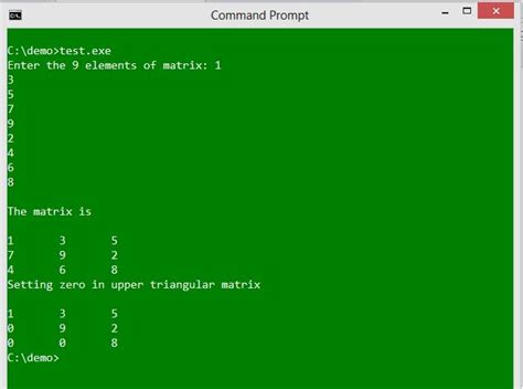 lower triangular matrix c programs c programming examples learn c c tutorial