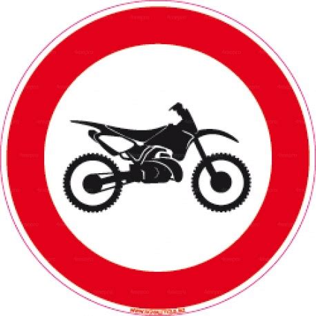 Panneau rond Accès interdit aux motos tout terrain 4mepro