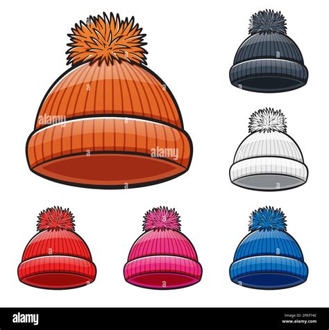 Grey Beanie Stock Vector Images Alamy