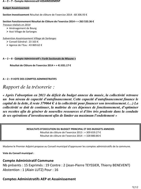 Compte rendu de la séance du Conseil Municipal du 15 février 2013