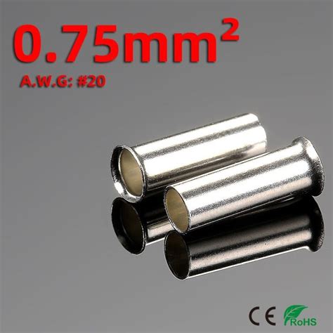 100pcs Tube Bare Crimp Terminals Electrical Naked Cord End Terminal