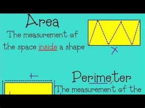 Difference Between Area And Perimeter Youtube