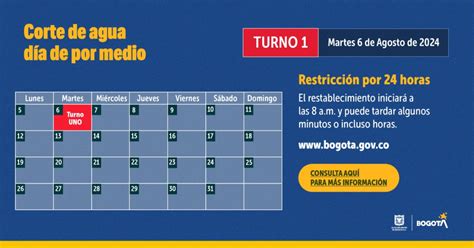 Racionamiento De Agua En Bogot Martes De Agosto Bogota Gov Co
