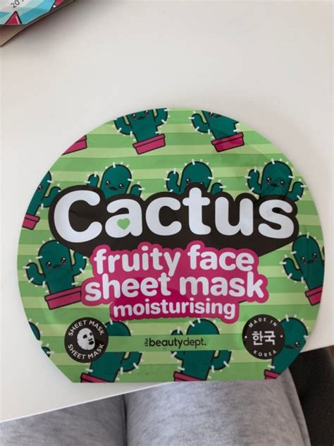 The Beauty Dept Cactus Fruity Face Sheet Mask Moisturising INCI Beauty