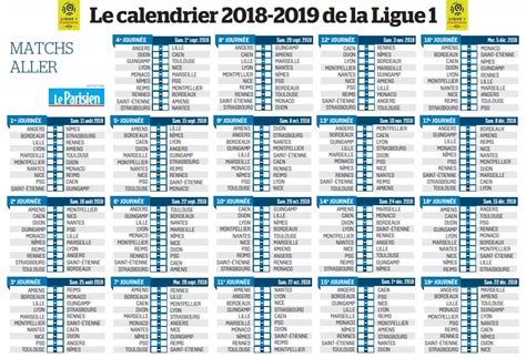 Ligue Le Calendrier Imprimer Le Parisien