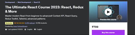 the ultimate react course 2023 react redux and more