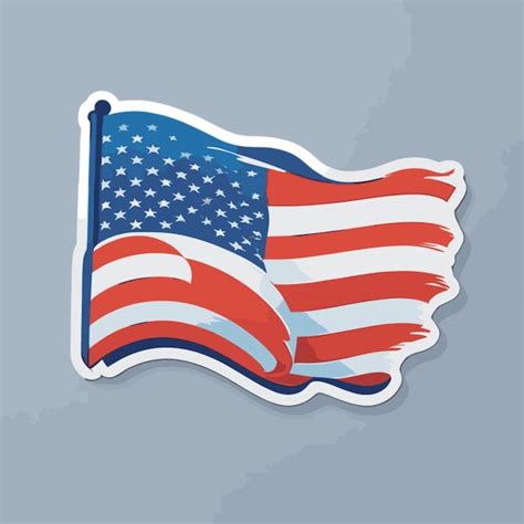 Vector De Dibujos Animados De La Bandera De Los Estados Unidos Vector
