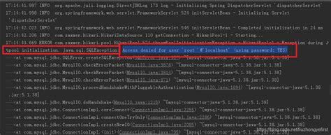 解决java sql SQLException Access denied for user root localhost 的报错