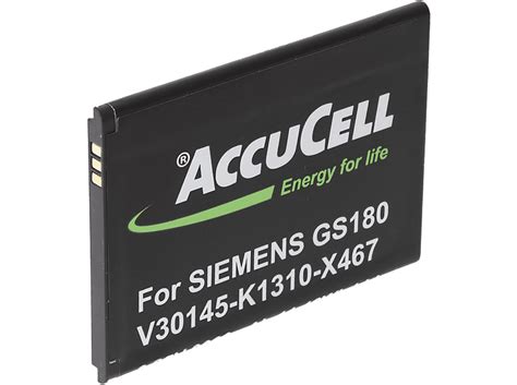 ACCUCELL Akku passend für Siemens Gigaset GS180 V30145 K131 Li Ion