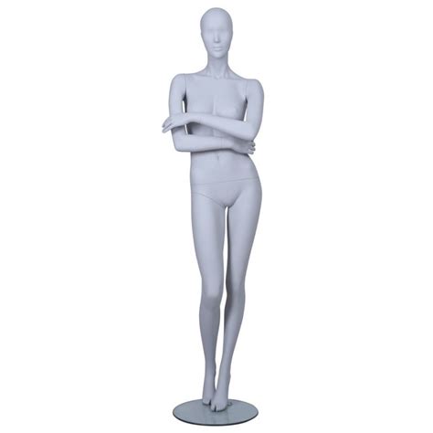 Mannequin vitrine femme avec tête abstraite ice04