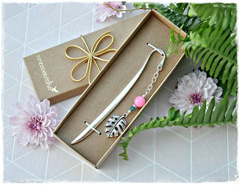 Prezent Dla Nauczycielki Zakładka Monstera i Kartka Intrygujące ღ art