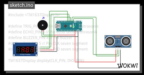 Program Sensor Ultrasonik Wokwi Esp32 Stm32 Arduino Simulator