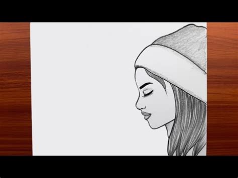 Kolay Karakalem Bere Takan Kız Çizimi Kolay Kız Resmi Nasıl Çizilir