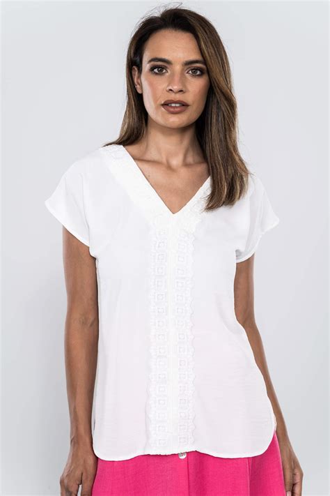 BLUSA TIRA ENCAJE BLANCO Precchio