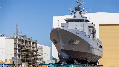 OPV NUSHIP Eyre Launch A Major Milestone For Continuous Naval