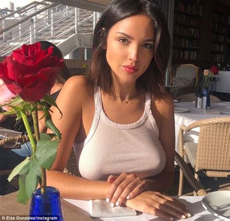 Eiza Gonzalez Stuns As She Goes Braless In White Tank Top During South