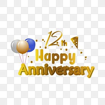 Lettering Happy Anniversary With Balloon Decoration Vector Happy