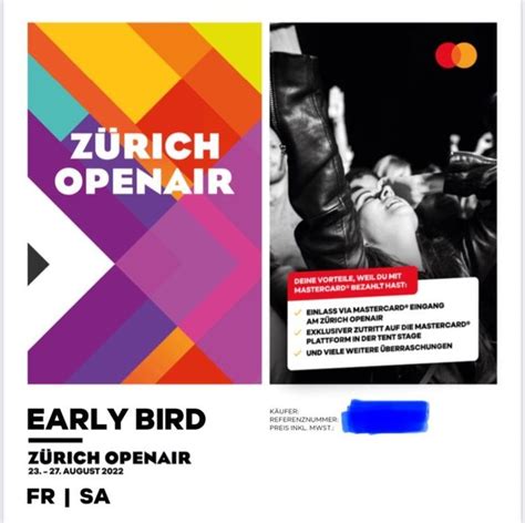 X Zweitagespass Fr Sa Zoa Z Rich Openair Kaufen Auf Ricardo