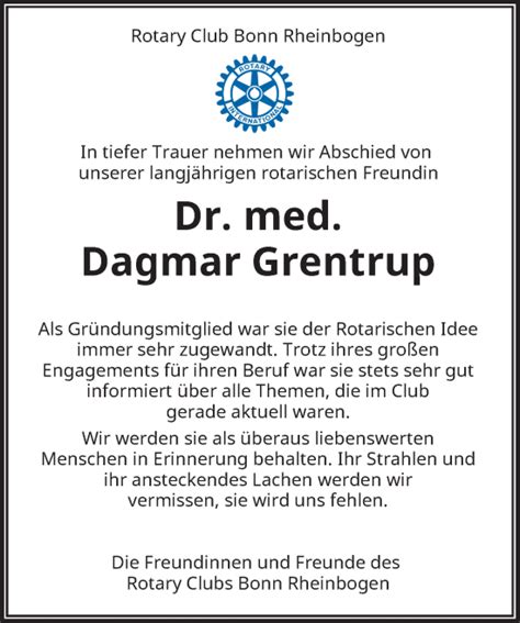 Traueranzeigen Von Dagmar Grentrup Ga Trauer De
