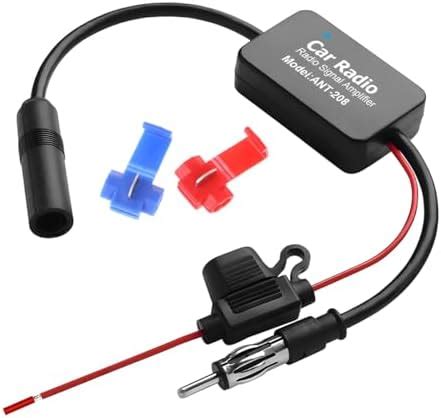 CGEAMDY Car Radio Antenna Amplifier Car AM FM Antenna Signal Amplifier