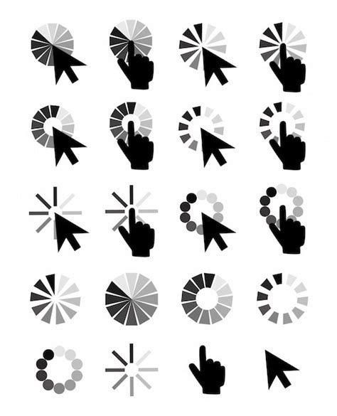 Aanwijzer Cursors Pictogrammen Muis Hand Pijl Computeraanwijzers