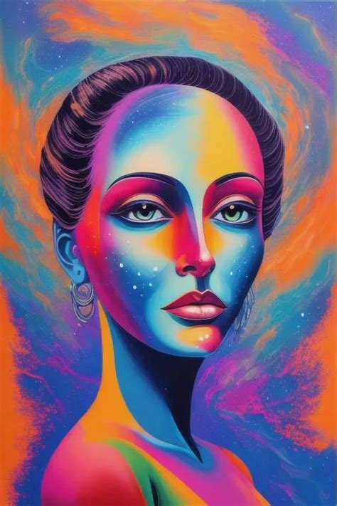 Surreal Portrait Of Beautiful Female Cosmic Landsca OpenArt