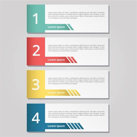 Premium Vector Basic List Infographic Color