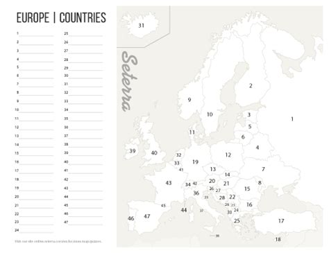 Printable Europe Countries Map Quiz Pdf Europe Map Printable Map