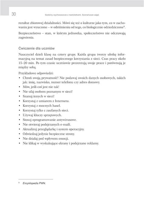 Godziny wychowawcze z nastolatkami Scenariusze zajęć