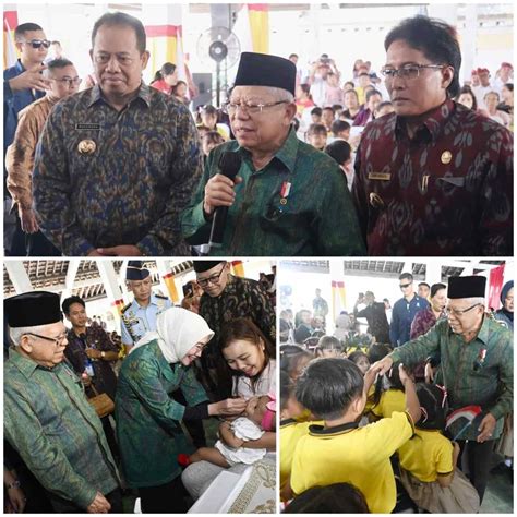 Wapres Maruf Amin Apresiasi Penanganan Stunting Di Bali Mata Dewata