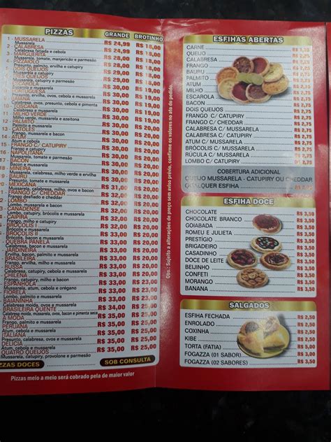 Menu Em Casa Da Esfiha Av Benedito De Andrade Pirituba Restaurante