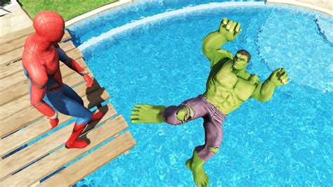 Spiderman Vs Hulk In GTA 5 Epic Ragdolls Funny Moments Vol 4