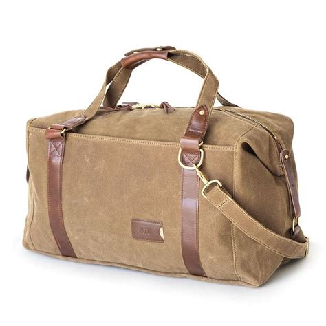 Expandable Waxed Canvas Duffle Bag Ships In Weeks Brown No