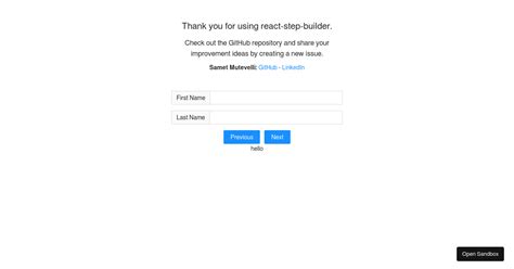 React Step Builder Demo Forked Codesandbox
