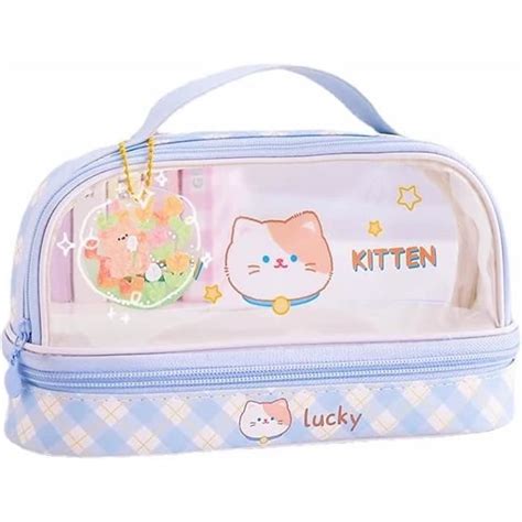 Grande Trousse Kawaii Cute Trousse À Crayons Pour Scolaire Fille Animé